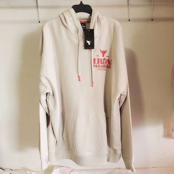Under Armour | Shirts | Nwt Under Armour Mens Project Rock Iron Paradise Hoodie Cream Size Xl 9 ...